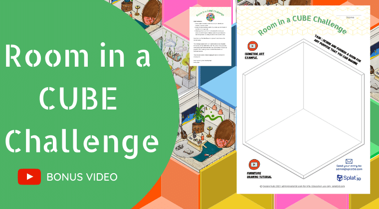 Room in a Cube 3D Drawing Activity - Worksheet – Splat3D